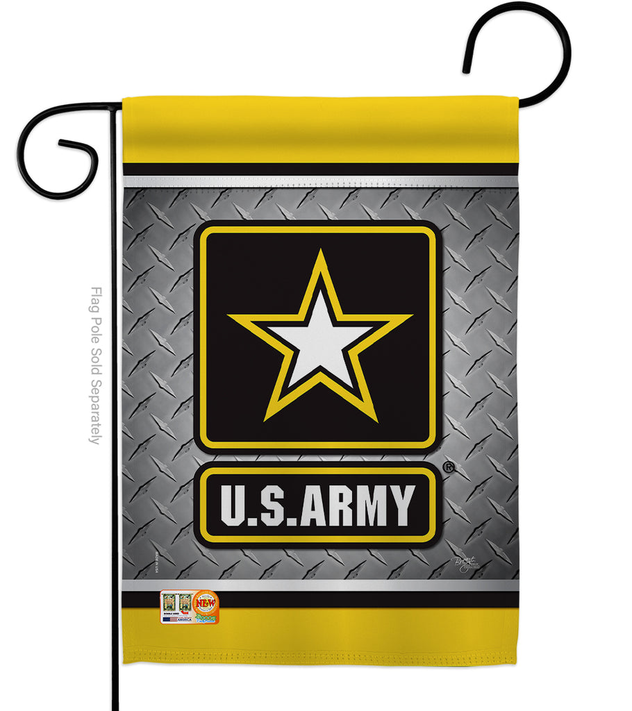 US Army Steel - Military Americana Vertical Impressions Decorative Fla ...
