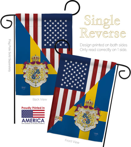 US Sweden Friendship - US Friendship Flags of the World Vertical Impre ...