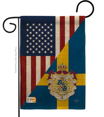 US Sweden Friendship - US Friendship Flags of the World Vertical Impre ...