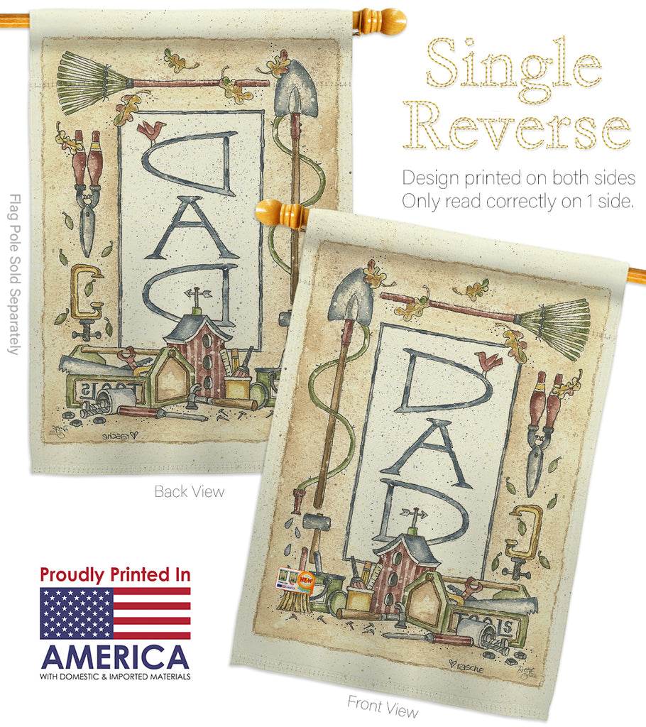 Dad Border - Father's Day Summer Vertical Impressions Decorative Flags ...