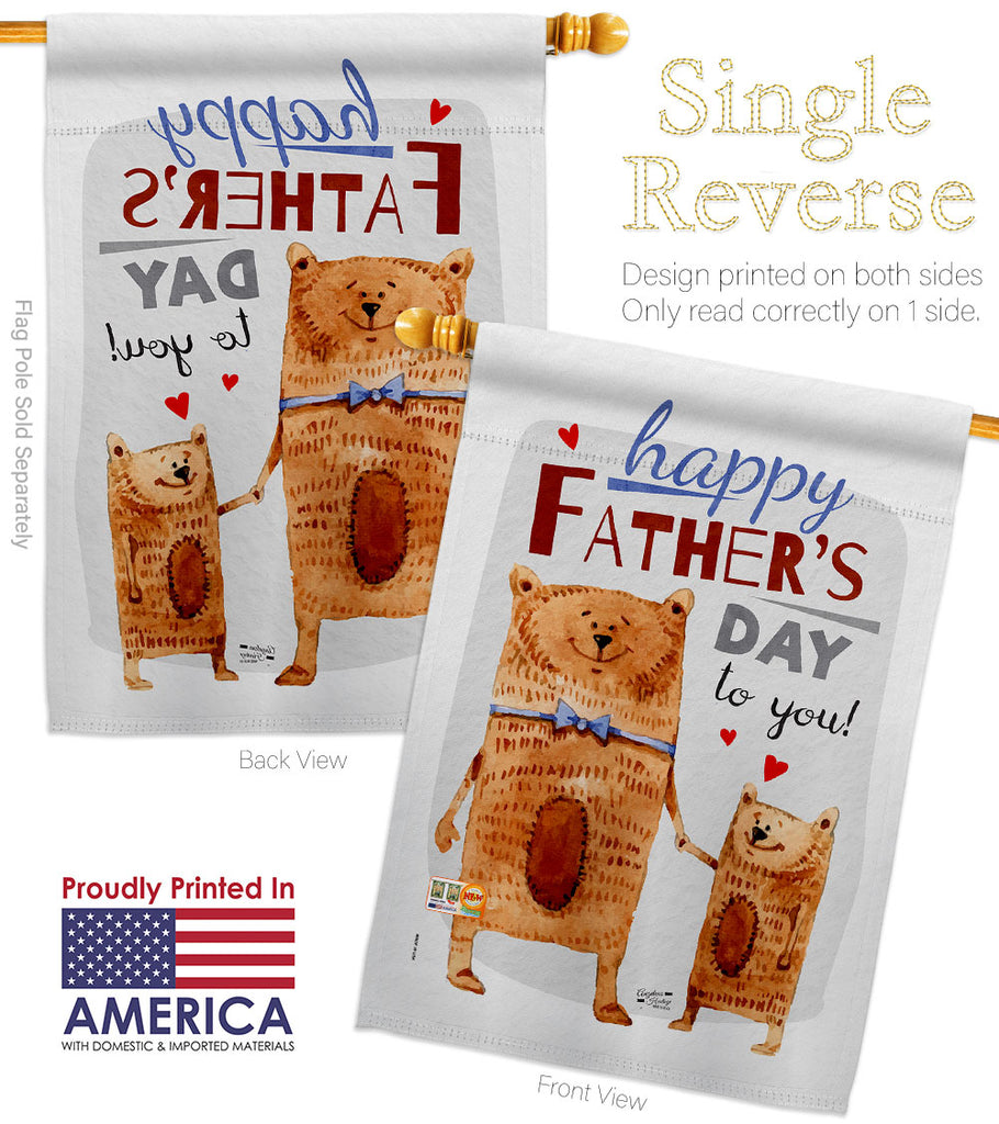 Daddy Bear - Father's Day Summer Vertical Impressions Decorative Flags ...