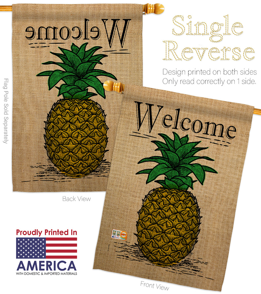 Classic Pineapple - Fruits Food Vertical Impressions Decorative Flags ...