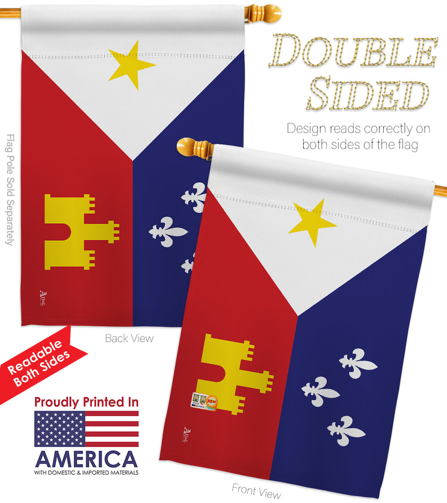 Acadiana - Nationality Flags of the World Vertical Impressions Decorat ...