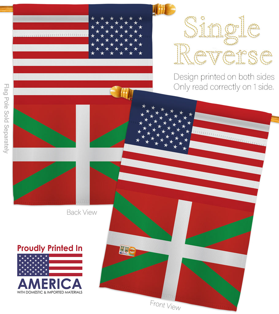 Basque Lands US Friendship - Nationality Flags of the World Vertical I ...