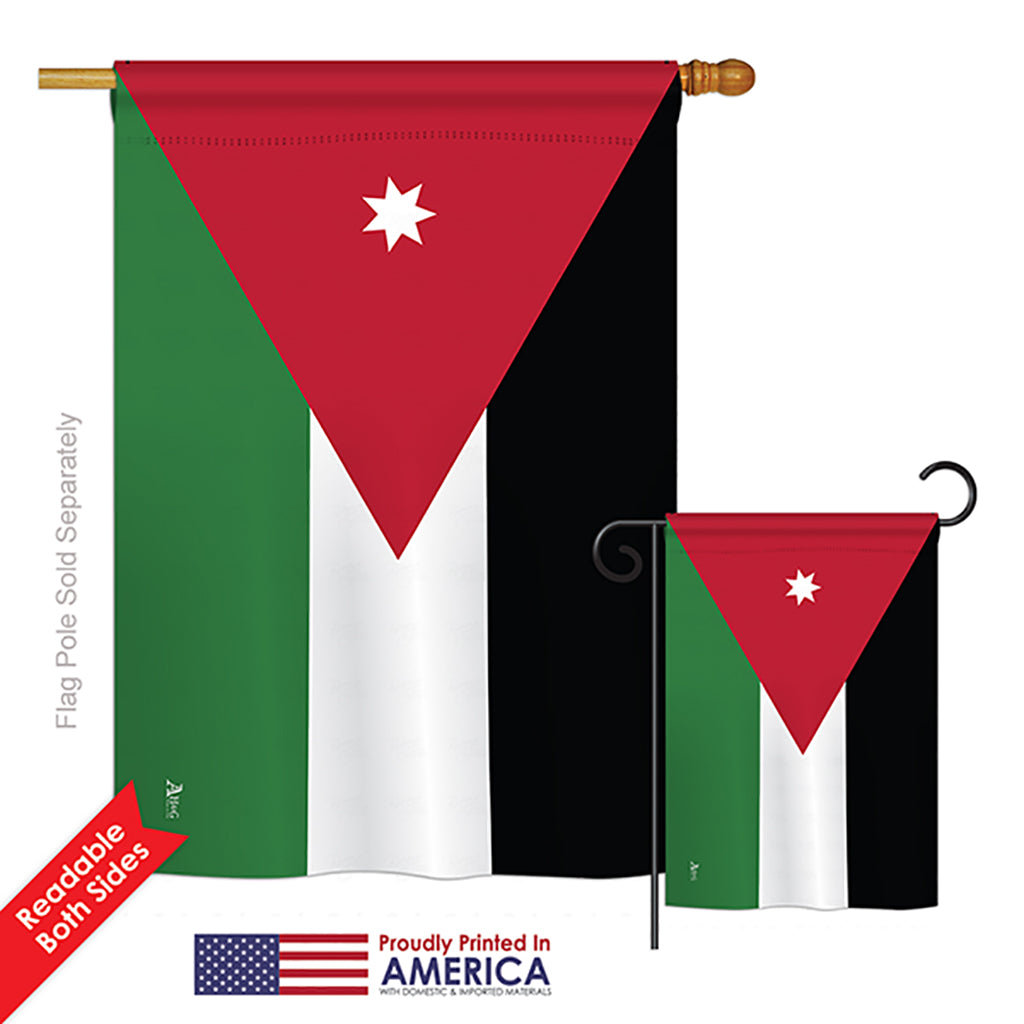 Jordan - Nationality Flags of the World Vertical Impressions Decorativ ...