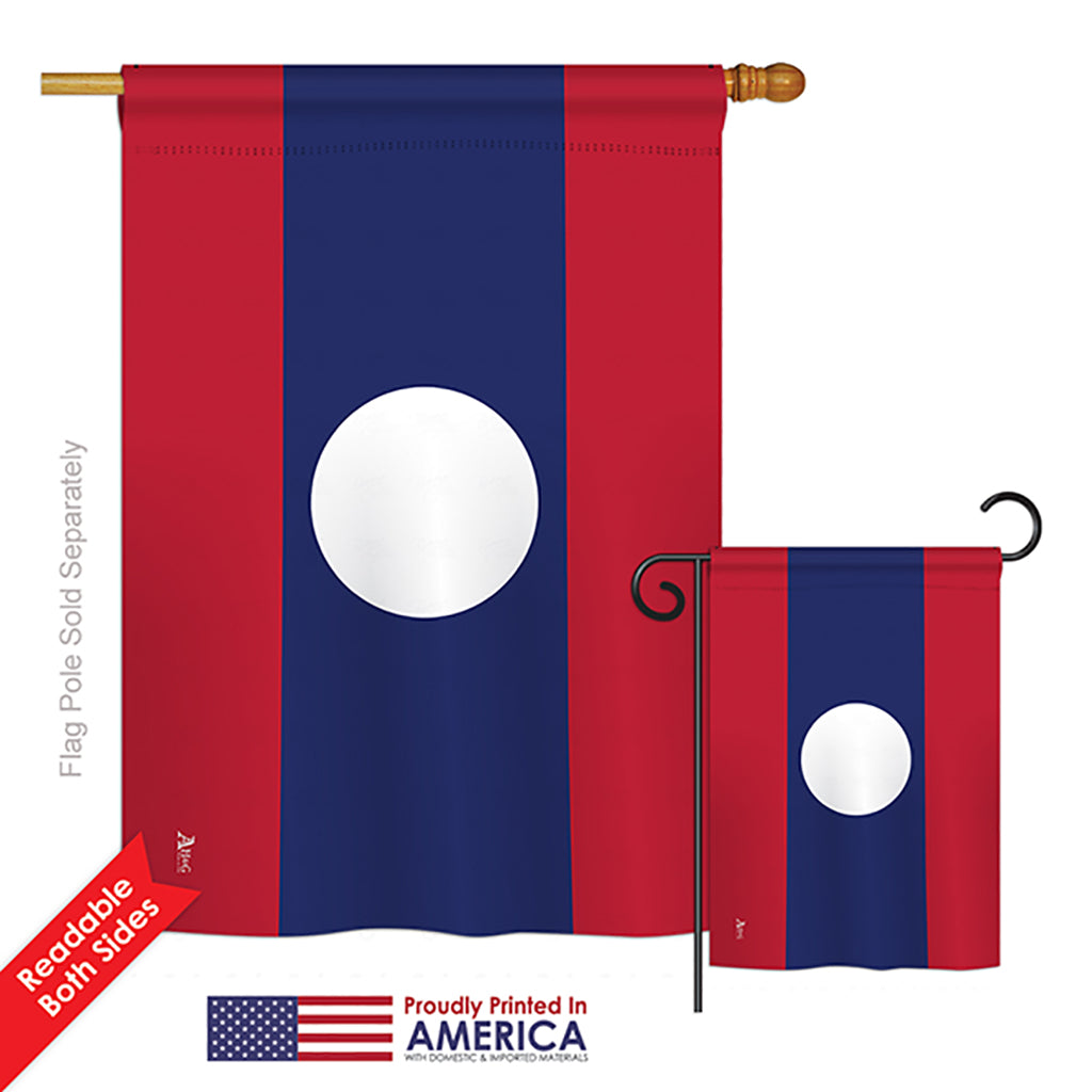 Laos - Nationality Flags of the World Vertical Impressions Decorative ...