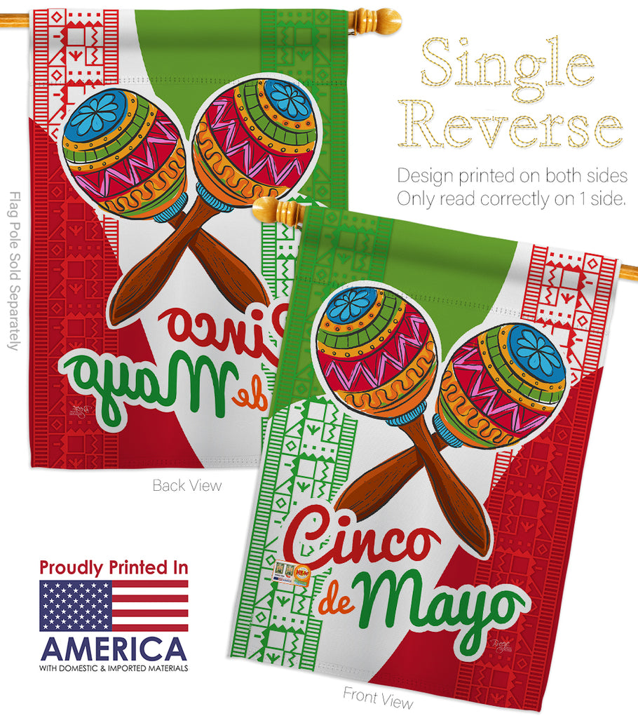 Maracas Cinco de Mayo - Southwest Country & Primitive Vertical Impress ...