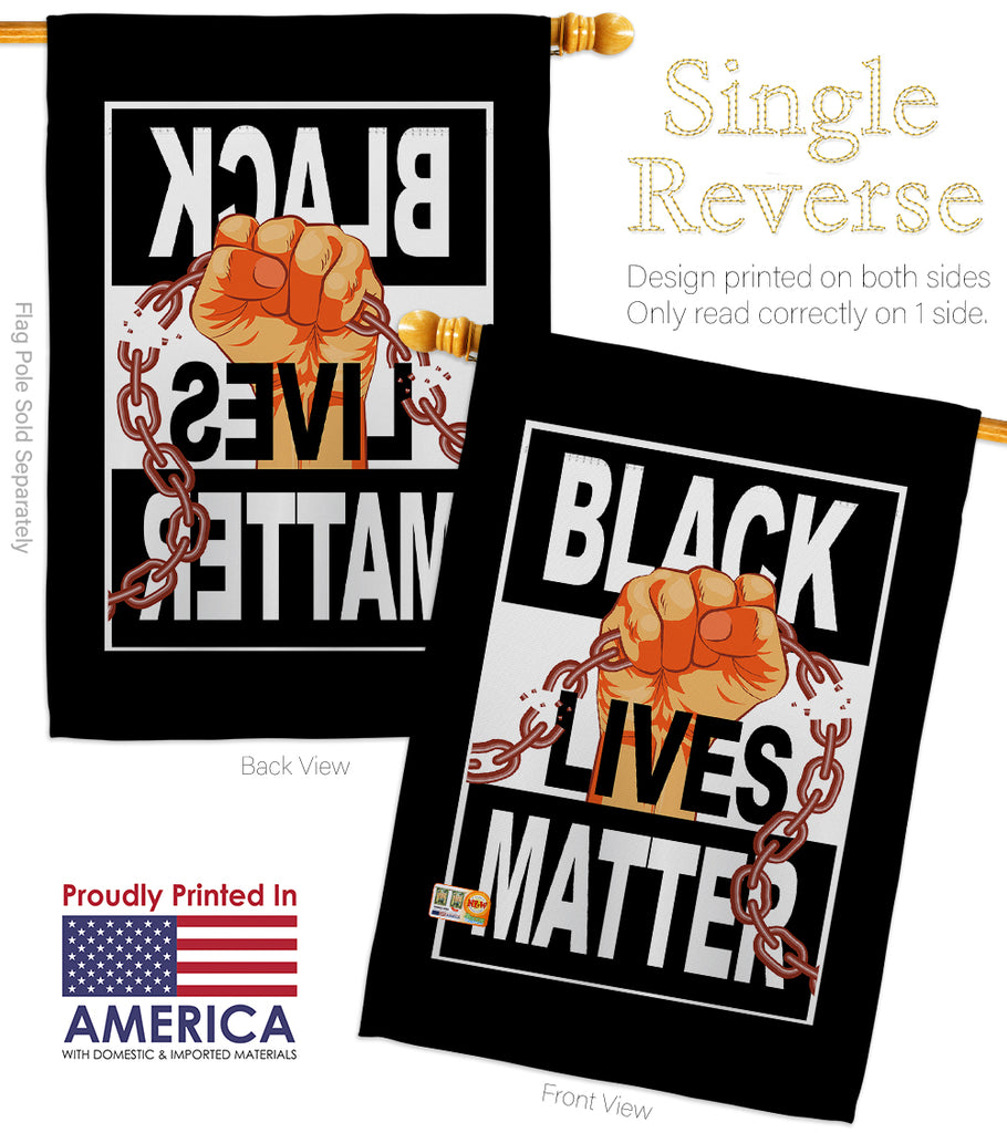 BLM Justice - Support Inspirational Vertical Impressions Decorative Fl ...