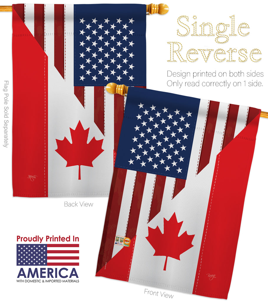 US Canada Friendship - US Friendship Flags of the World Vertical Impre ...