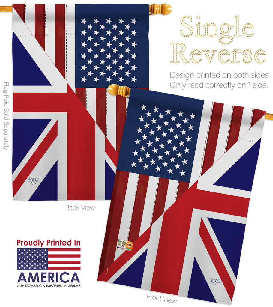 US UK Friendship - US Friendship Flags of the World Vertical Impressio ...