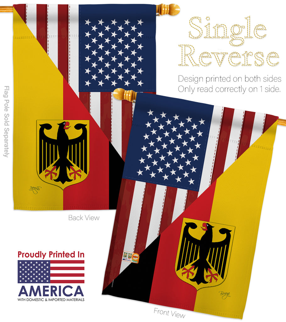 US German Friendship - US Friendship Flags of the World Vertical Impre ...