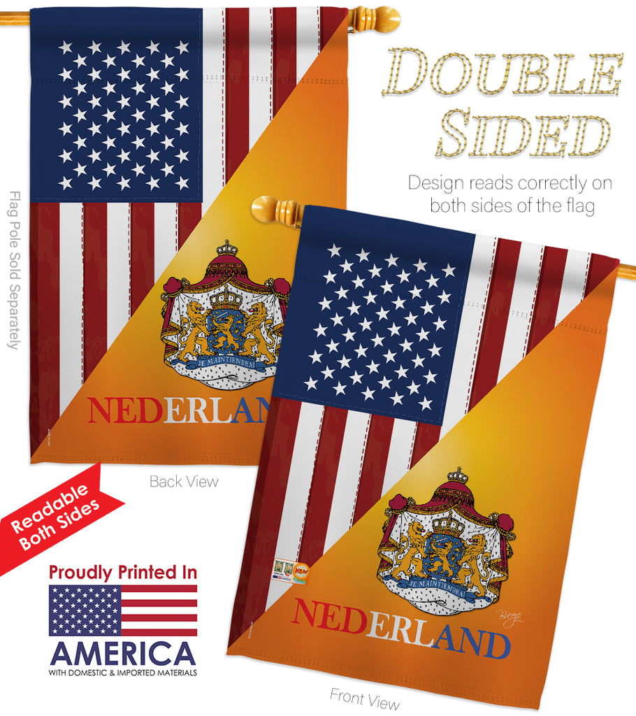 US Dutch Friendship - US Friendship Flags of the World Vertical Impres ...