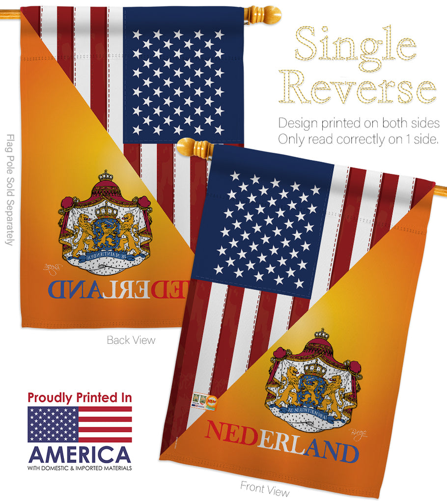 US Dutch Friendship - US Friendship Flags of the World Vertical Impres ...