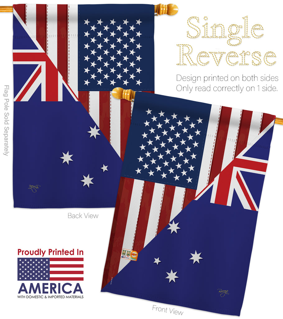 US Australia Friendship - US Friendship Flags of the World Vertical Im ...