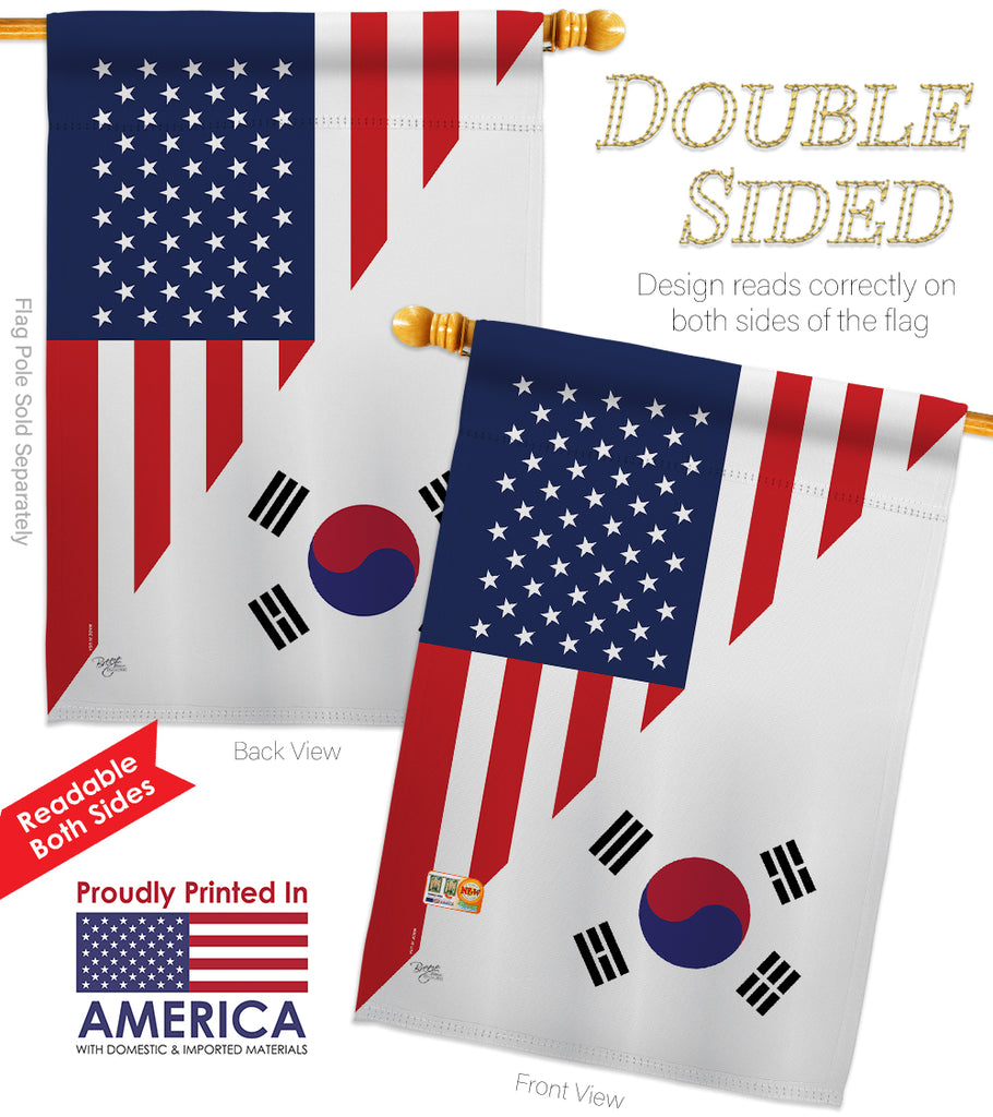 US Korea Friendship - US Friendship Flags of the World Vertical Impres ...