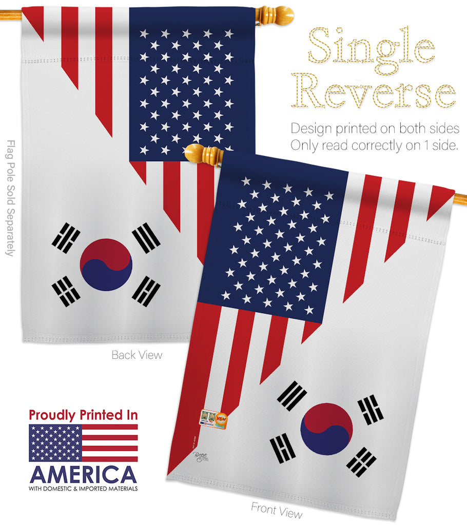 US Korea Friendship - US Friendship Flags of the World Vertical Impres ...