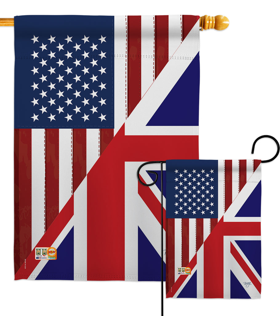 US UK Friendship - US Friendship Flags of the World Vertical Impressio ...