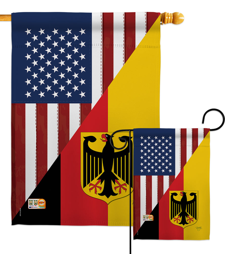 US German Friendship - US Friendship Flags of the World Vertical Impre ...